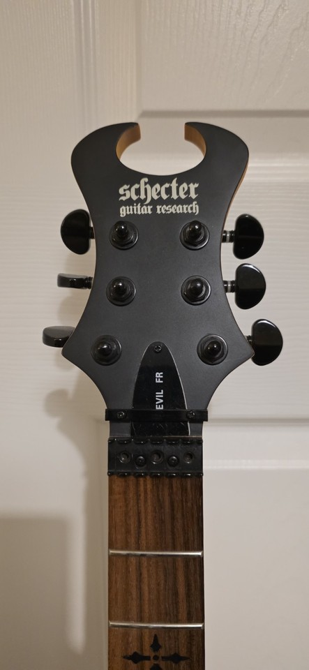 Schecter Devil 6 FR SBK Satin Black Guitar (Project) | eBay UK