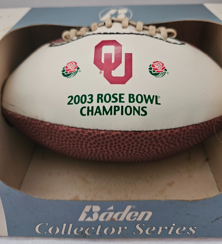 Baden Collector Series 2003 Rose Bowl Champions Small Football/ OU ...