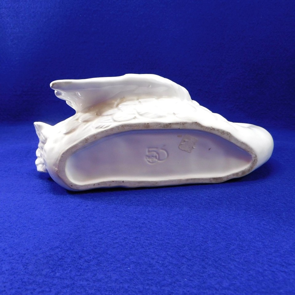 Swan Flat Back Planter White Dept 56 - 10" | eBay