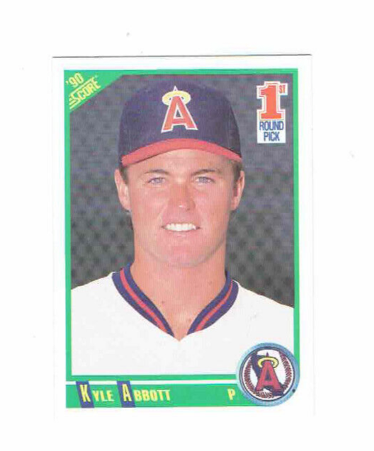 Kyle Abbott CA Angels Pitcher #673 Score 1990 1st Round Pick Baseball ...