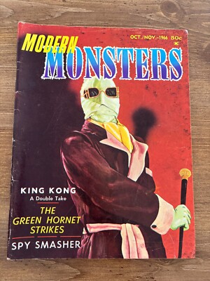 Modern Monsters # 4 FN- 1966 Comic Book Magazine King Kong Green Hornet ...