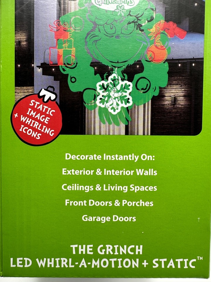 Dr. Seuss The Grinch LED Whirl-A-Motion + Static Projection Light ...