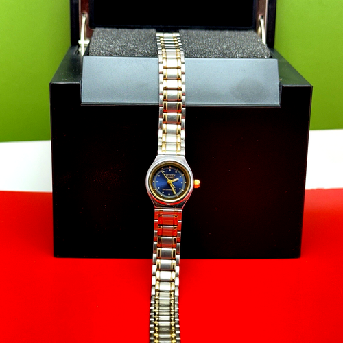 FEMININE CITIZEN QUARTZ SAPPHIRE COLOR DIAL STAINLESS STEEL BRACELET ...