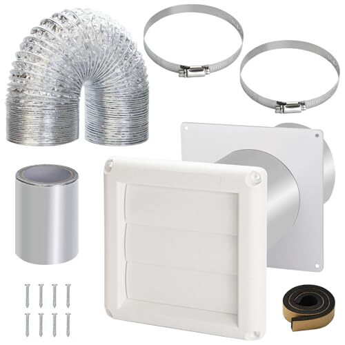 Wall Ducting Kit for Broan-Nutone Ventilation Fan, 4 Inch Bathroom Wall ...