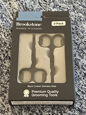 Brookstone Pointed Tip Scissors Premium Grooming Tool 2-Pack - (2) | eBay