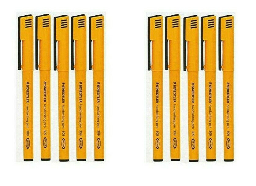 New Staedtler 309-9 Handwriting Pen Black Ink Width Fibre Tip 0.6mm_3x ...