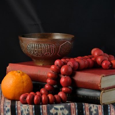 Antique Cairo Ware Brass Bowl Inlaid Copper & Silver Inlay Mamluk Style ...