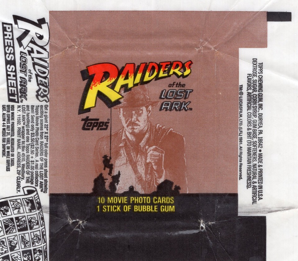 Vintage Topps 70s 80s Movie Trading Card Wax Pack Wrappers - Pick from ...