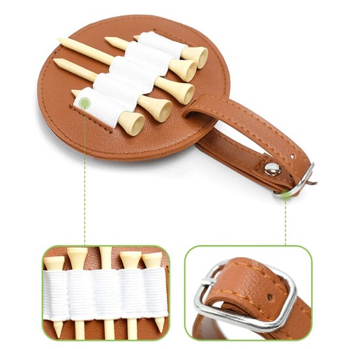 Leather Golf Tees Holder With Belt Clip Golfs Tee Carrier Portable ...
