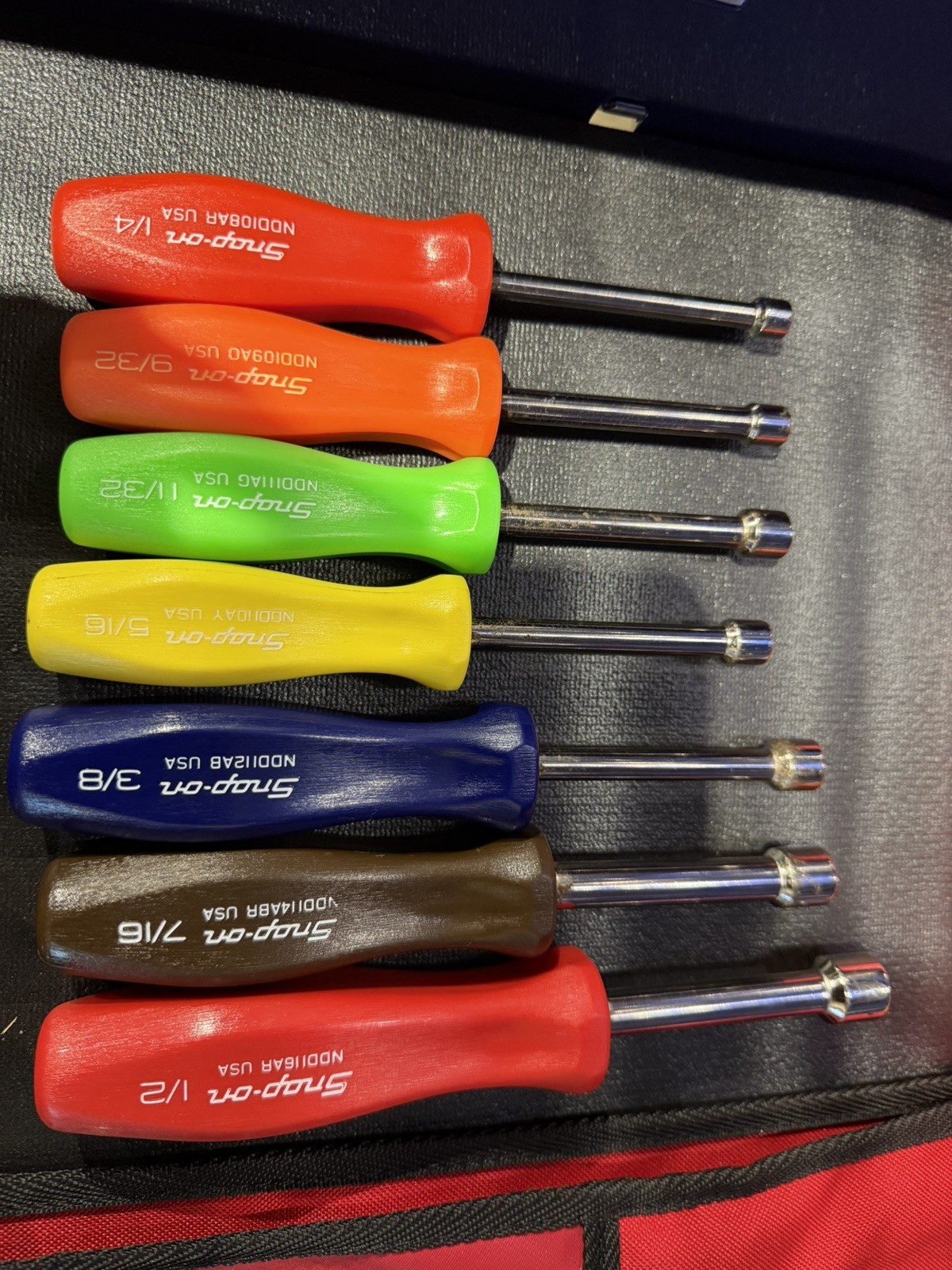 Snap On Tools NDD1070 7 Pc SAE Nut Driver Set 1/4"-1/2" | eBay