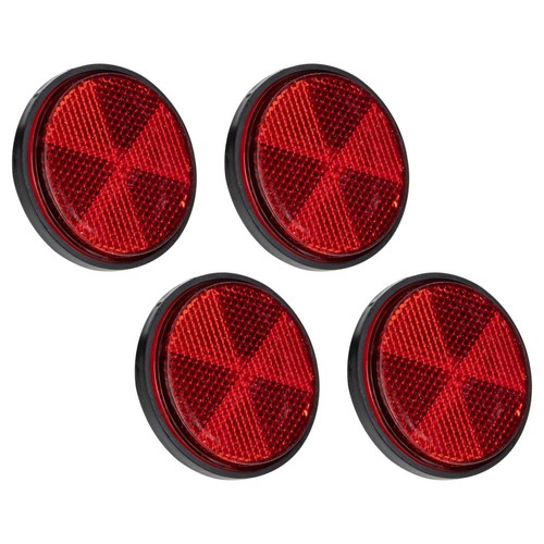 4 Pcs Reflector Bike Rear Round Night Riding Reflectors Bicycle Front ...