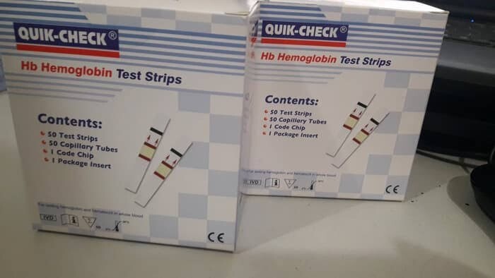 Hemoglobin Hb Meter Quik Check Plus HB Testing System With 10 + 50 ...
