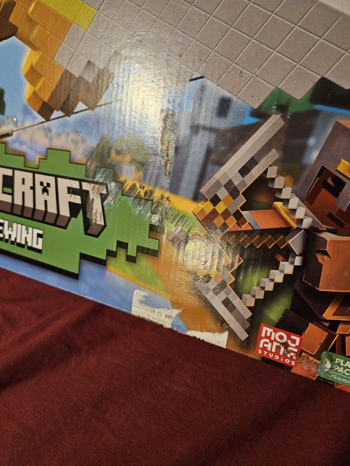 Nerf Minecraft Sabrewing Motorized Bow Dart Blaster New Open Damaged ...