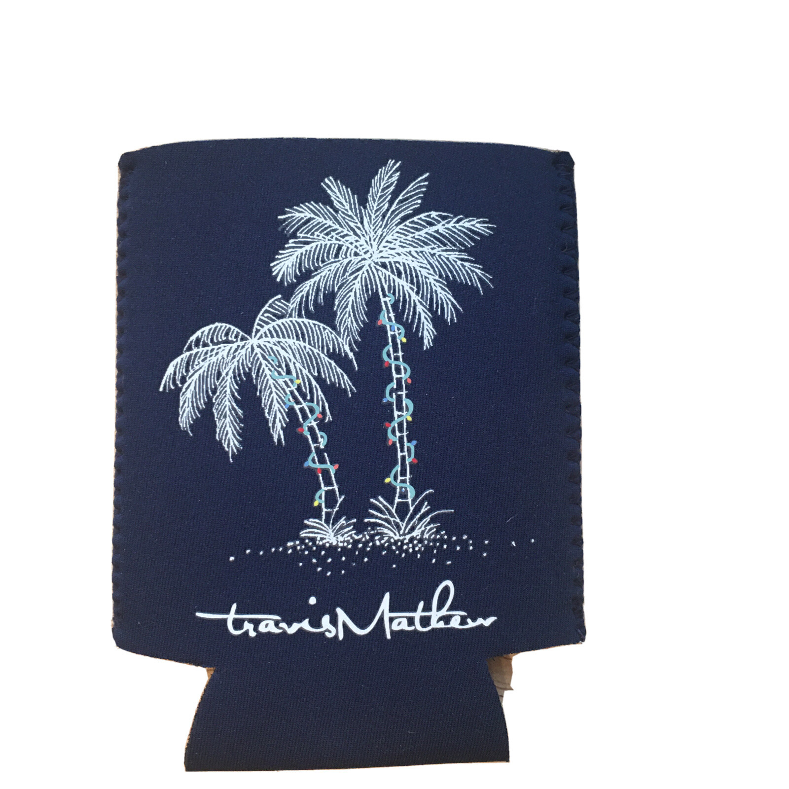 New Travis Mathew can Koozie Christmas tropical bottle holder beer ...
