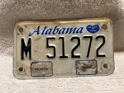 Vintage Alabama Motorcycle License Plate | eBay