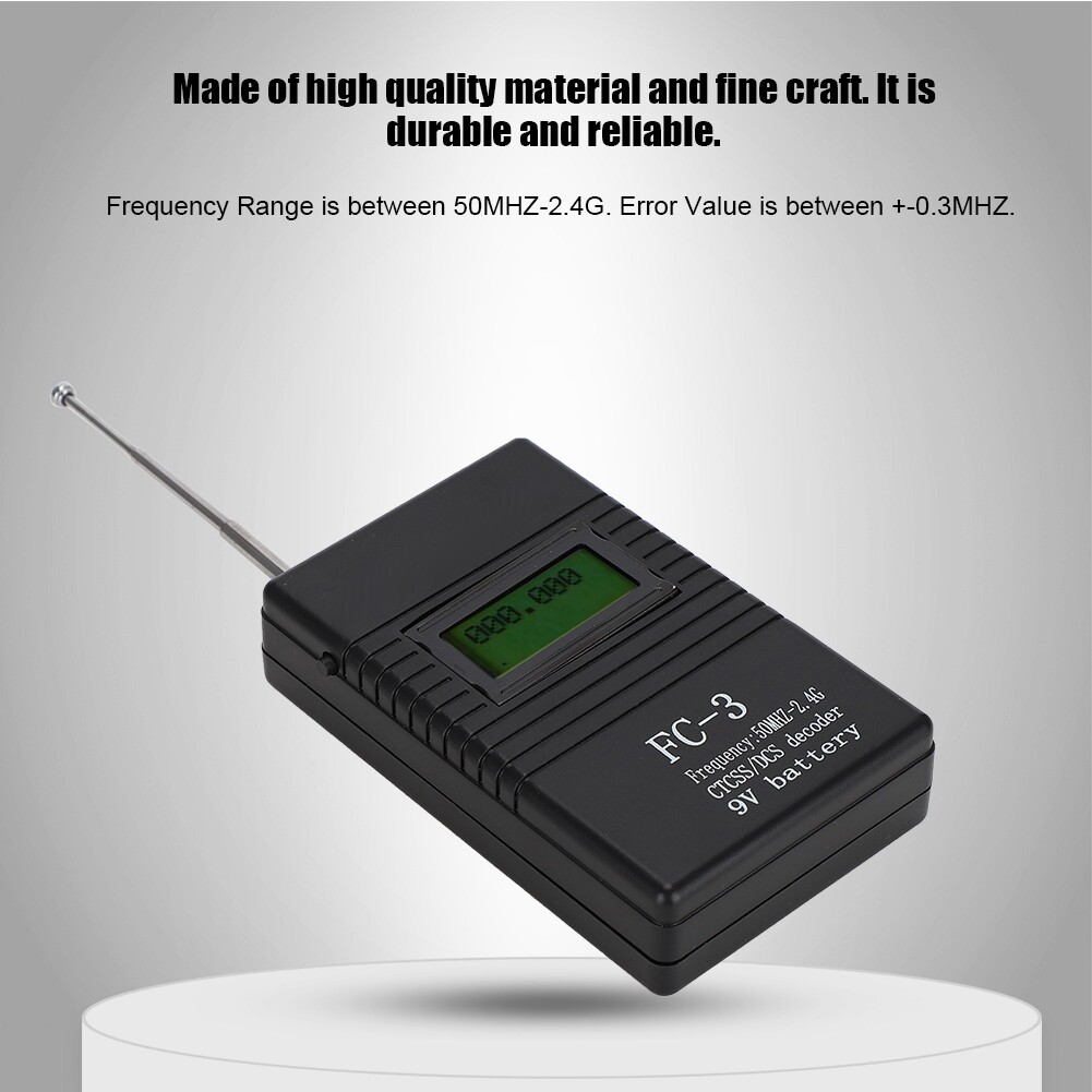 Tester Portable Frequency Counter 50MHz-2.4GHz - Handheld With Antenna ...
