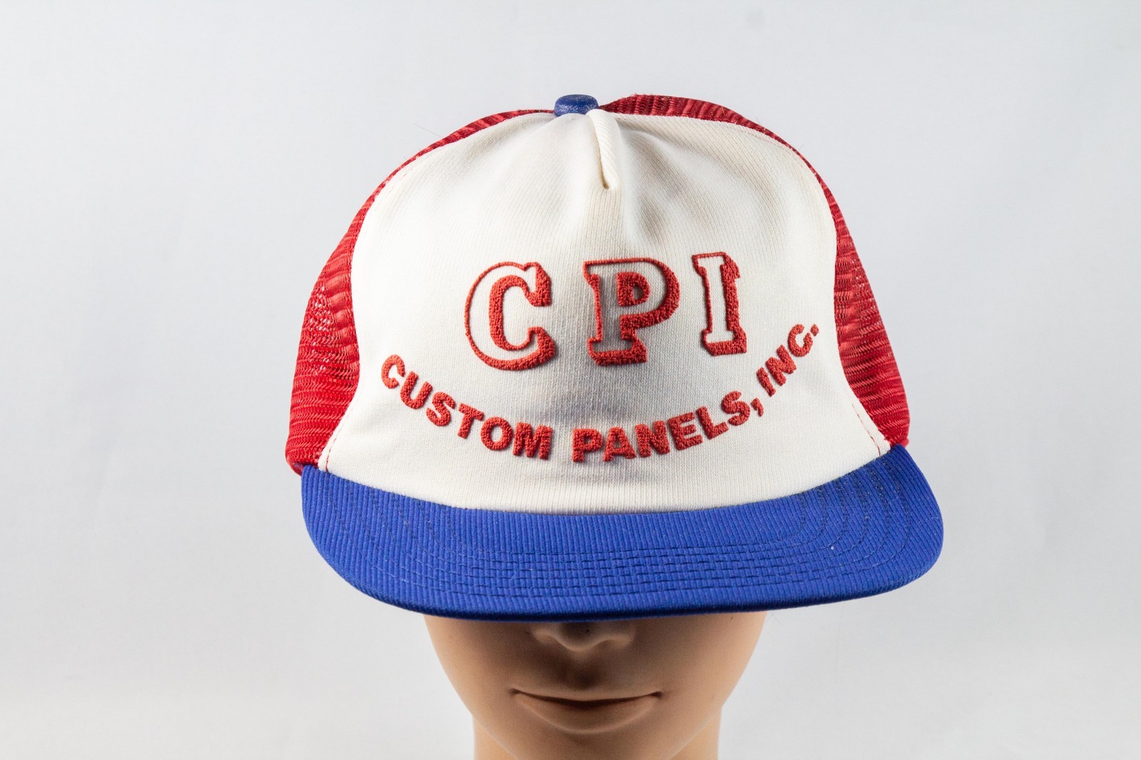 Vintage CPI Custom Panels Logo Red Blue Mesh Trucker … - Gem