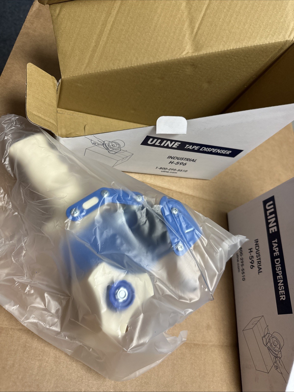 Uline 3" Industrial Hand Side Loader Taper Dispenser Packing Tape H-596 ...