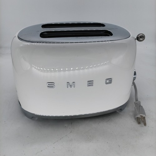 SMEG 2 Slice Retro Toaster TSF01WHUS, Ivory / White, in Works Great ...