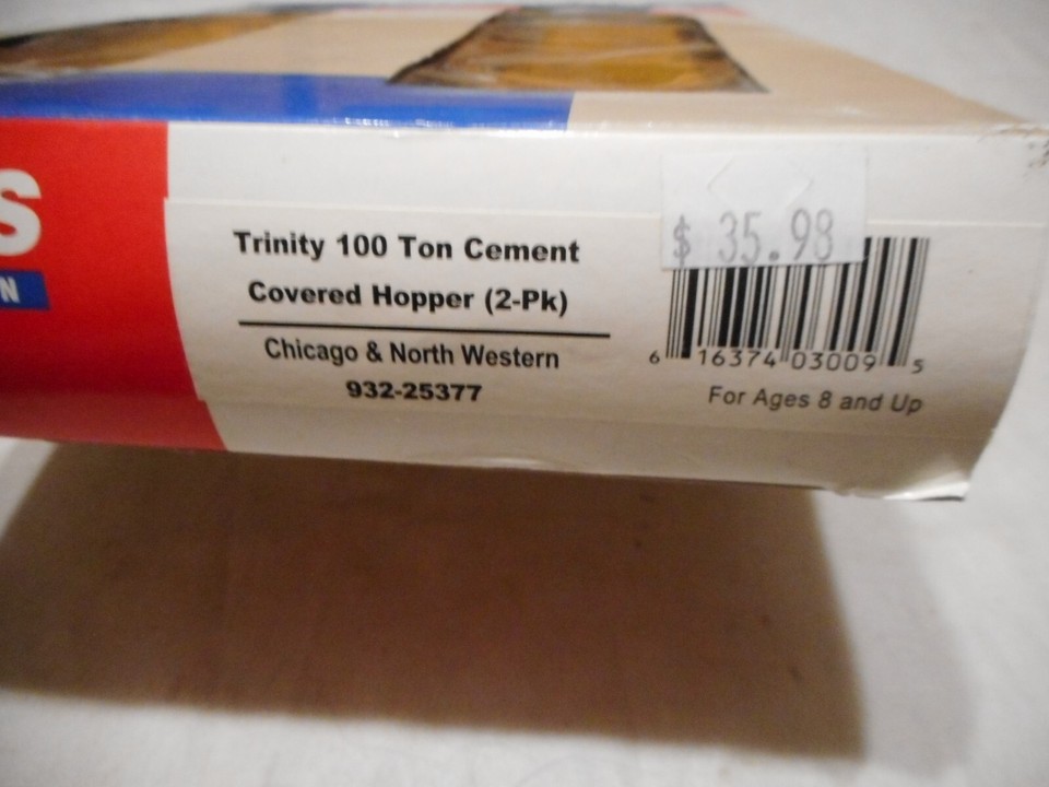 Walthers 25377 C&NW Trinity Cement Cover Hopper 2 Pack Mint NOS w/Boxes ...