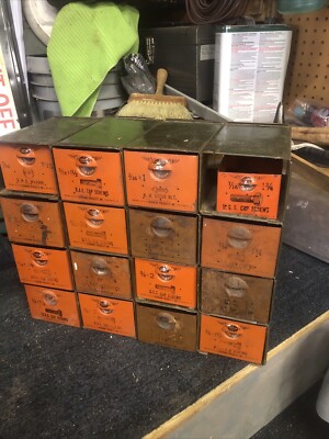 Old DORMAN 12 DRAWER Advertising Cabinet 1941 ADD A BIN | eBay