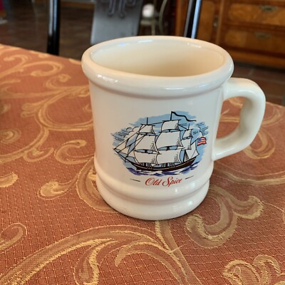 Vintage Old Spice Shaving Mug Scuttle Cup "The Grand Turk" Ship Stars ...