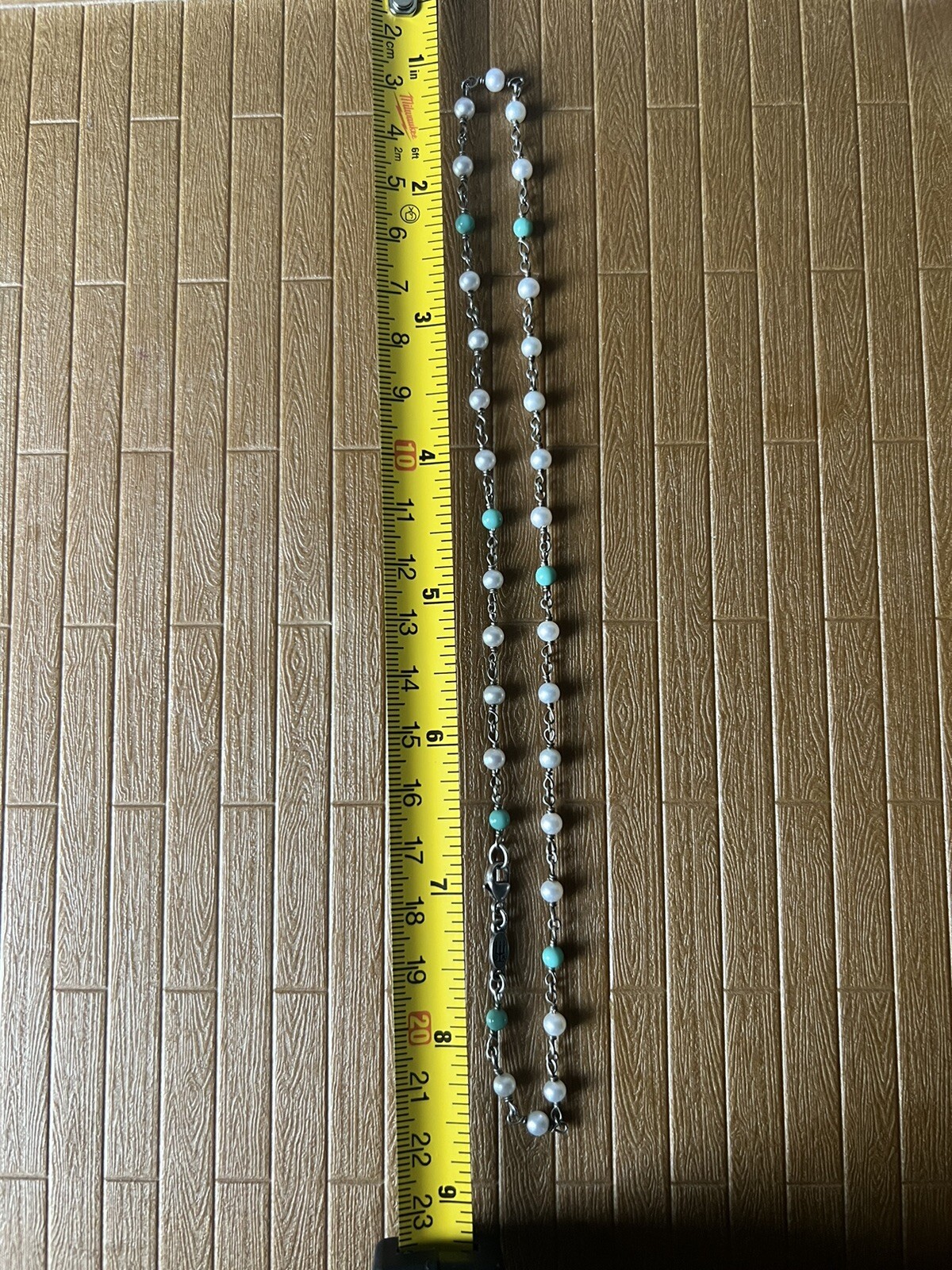 James Avery Retired HTF SANTORINI Pearl and Turquoise Silver Necklace ...