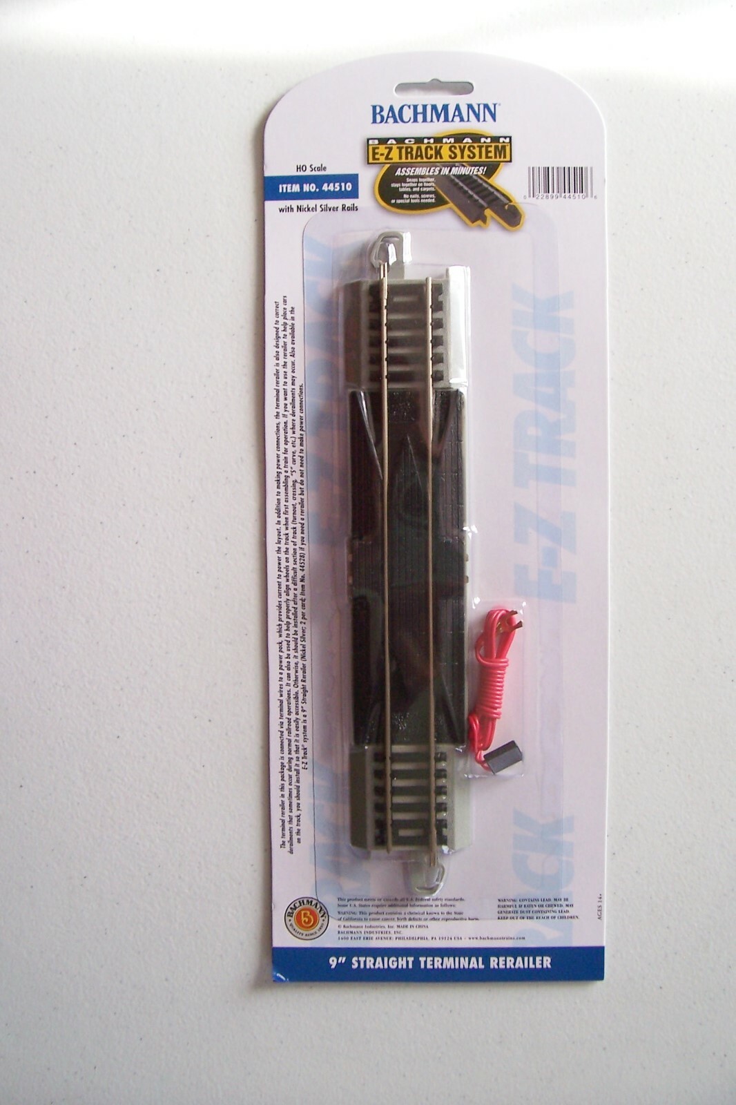 101 (A) HO SCALE NEW, 9" STRAIGHT BACHMANN 44510 EZ TERMINAL RERAILER ...