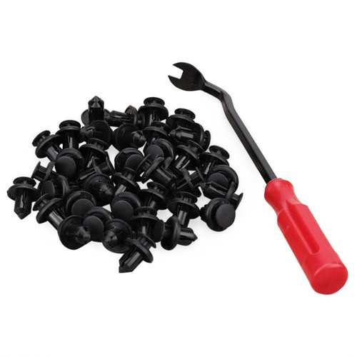 40pcs 10mm Push-type Plastic Bumper Flare Fastener Rivet Clips and o ...