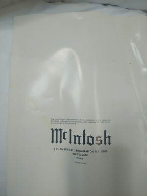 McIntosh XR and XRT isoplanar loudspeaker systems dealer Brochure | eBay