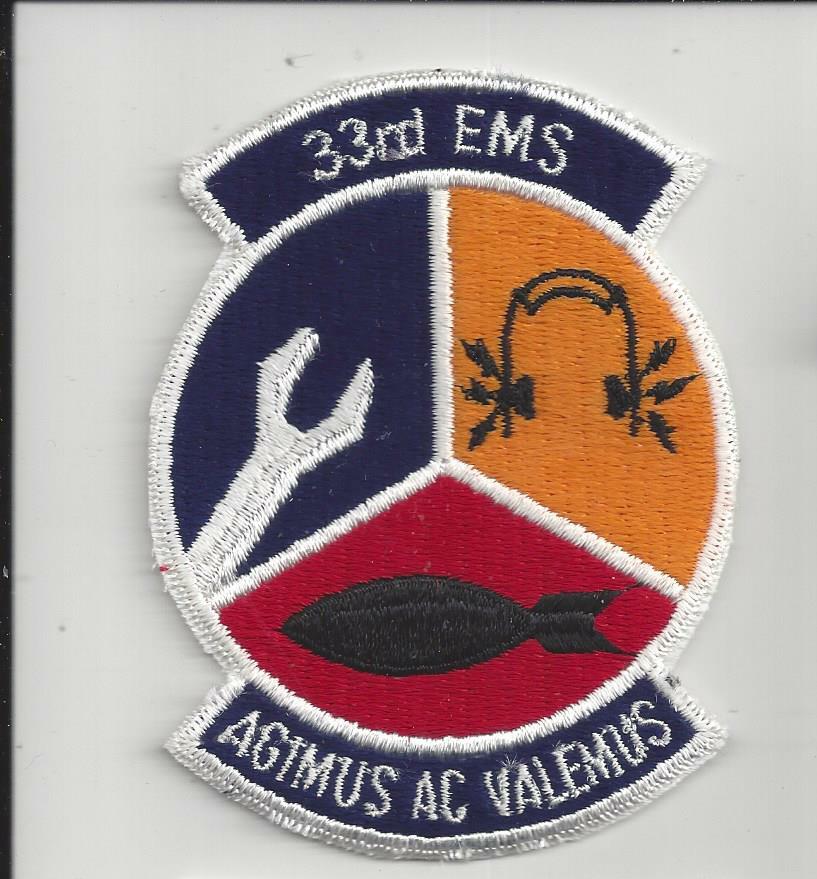 PATCH USAF 33RD EMS EQUIPMENT MAINTENANCE SQ EGLIN AFB | eBay
