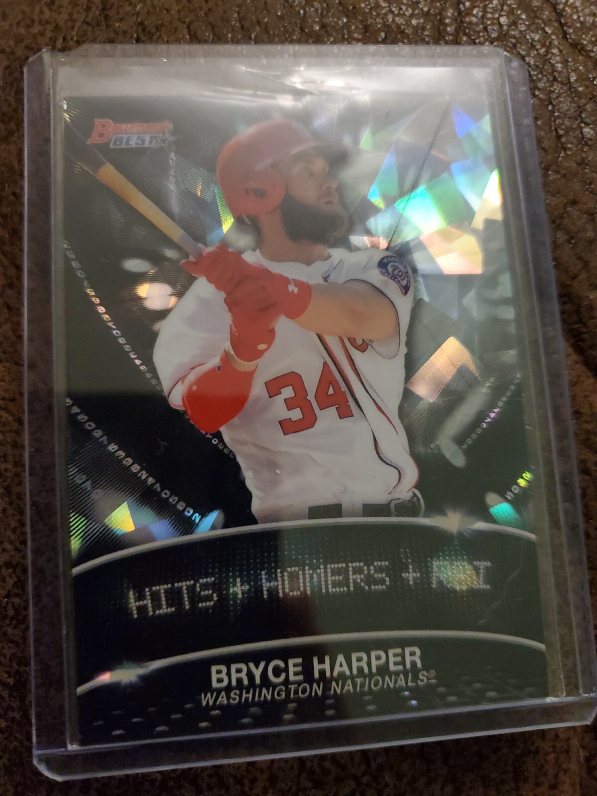 2016 Bowman's Best - Stat Lines Bryce Harper #SL-BH Atomic Refractor ...