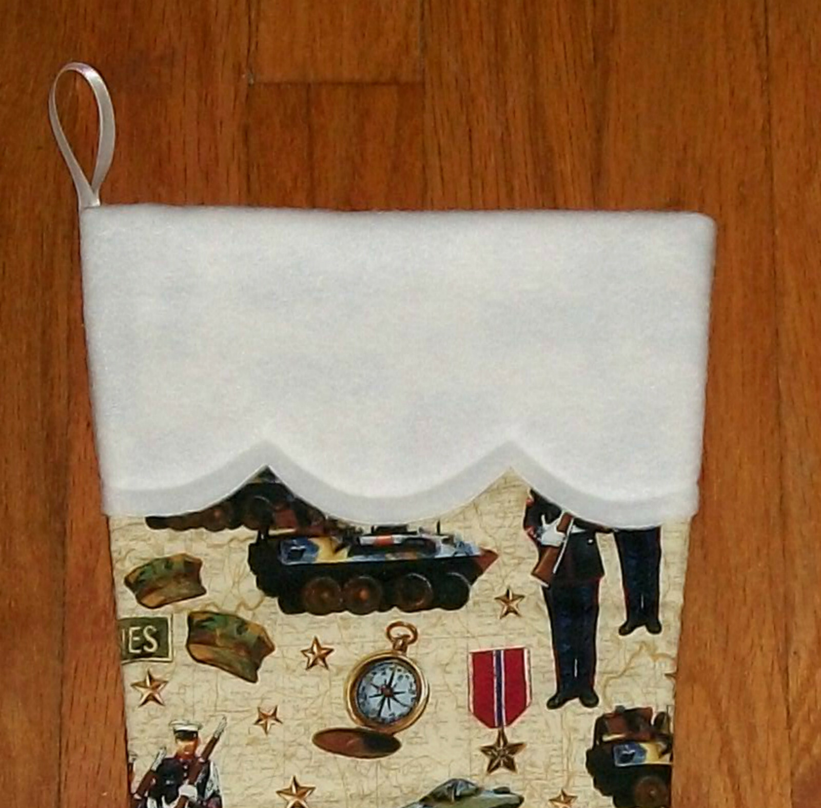 NEW Uniq One of a Kind Handmade Christmas Stocking Boot Military US ...