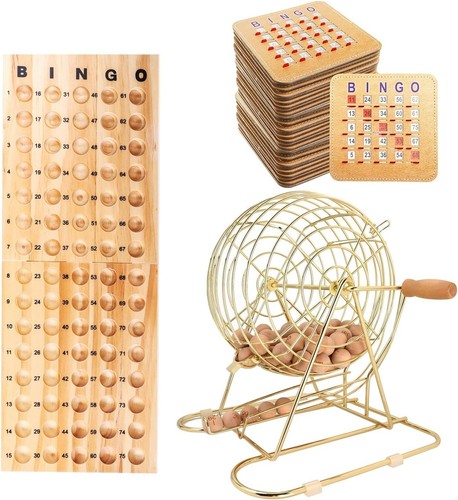 Deluxe Bingo Game Set w/Bingo Cage, Bingo Balls, Board, 50 Shutter ...