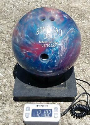 Vtg 12 lb 10.3 oz Bonanza II 300 Bowling Ball Blue Purple Sparkle RH | eBay