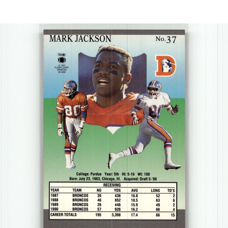 1991 Ultra #37 Mark Jackson Denver Broncos Football Card | eBay