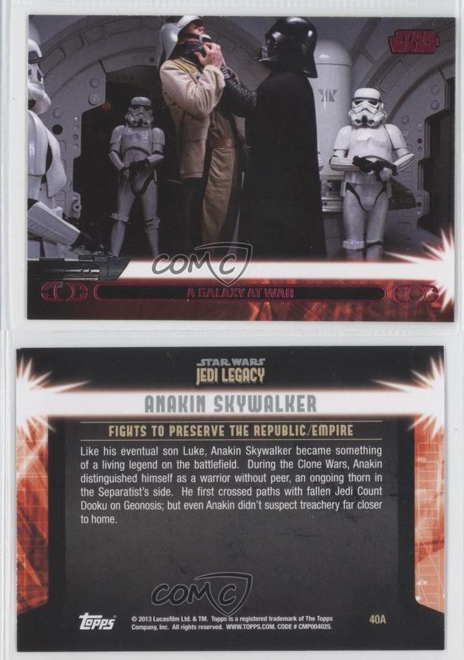 2013 Topps Star Wars Jedi Legacy Magenta Darth Vader #40A 0e3 | eBay