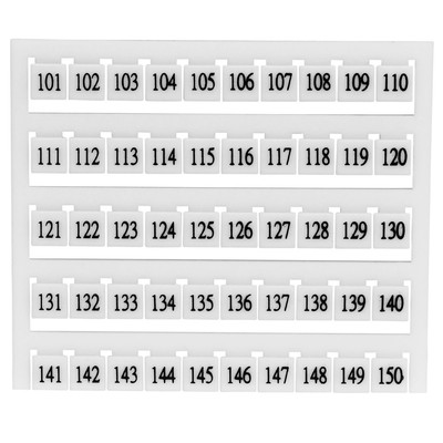 TS3-MT6-101-150, Marking Tag, 101-150, fits 4mm to 95mm terminal blocks ...