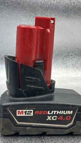Milwaukee M12 Red Lithium 4Ah Battery Pack (48-11-2440) (USED) SEE ...