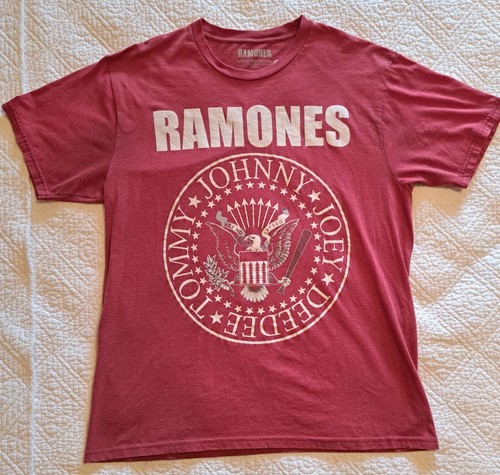 Ramones Shirt Large Red Offical Band Merch Punk Rock NY | eBay