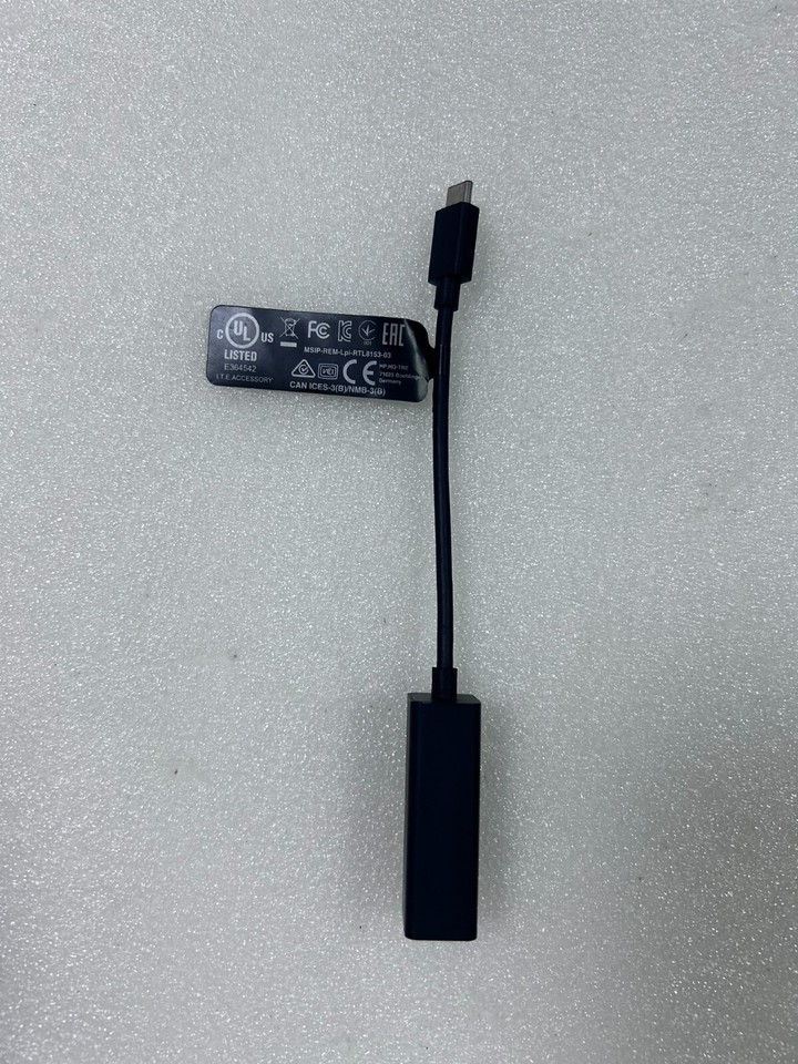 HP RTL8153-03 RJ45 Adapter FD Network Cable P/N:855474-003 918779-001 ...