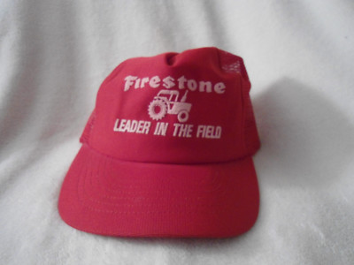 Firestone Hat Cap Snapback Red Leader In The Field Tractor Adjustable ...
