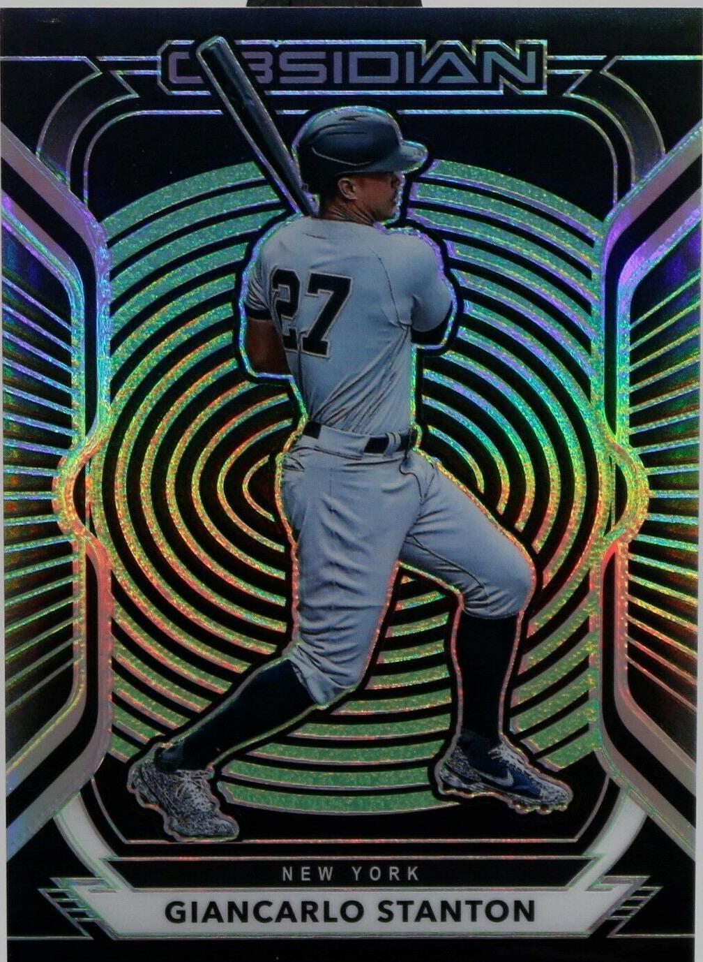 2021 Panini Chronicles - Obsidian Giancarlo Stanton #14 Electric Etch Green /5 for sale online ...