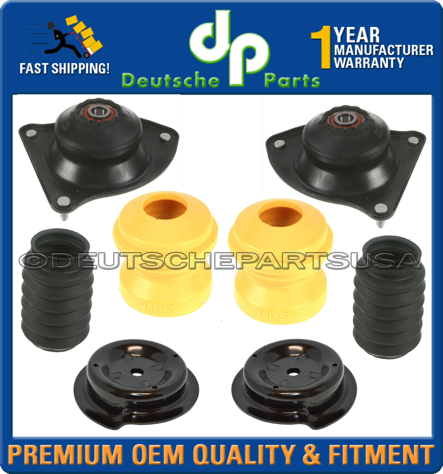 MINI FRONT REAR STRUT SHOCK GUIDE MOUNT MOUNTS BEARING Bushing ...