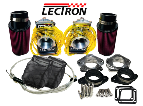 Banshee 44mm Lectron Carbs Billet Bowls Complete 44 HV Drag Carb Kit ...