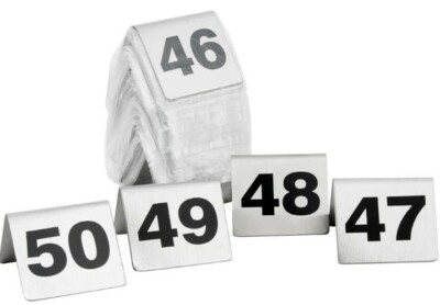 1-50 Stainless Steel 2" Table Numbers Seating Take A Number | eBay