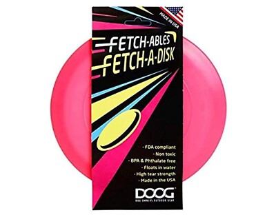 New DOOG FFS01- Fetchable Disk for Dogs, Pink -Dog Toy - Free US ...