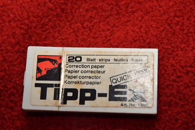 Vintage Tipp-Ex Correction Paper Quick-Box c1980s Tipp-Ex Correction ...