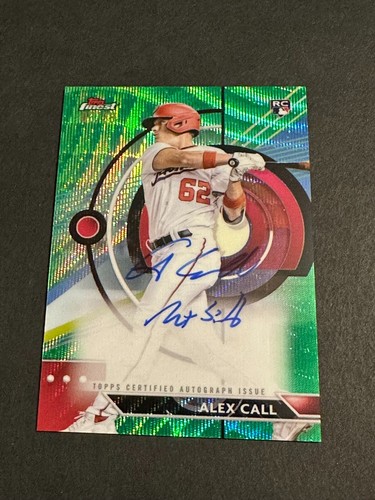 2023 Topps Finest Alex Call Auto Green Wave Refractor RC - Nationals ...