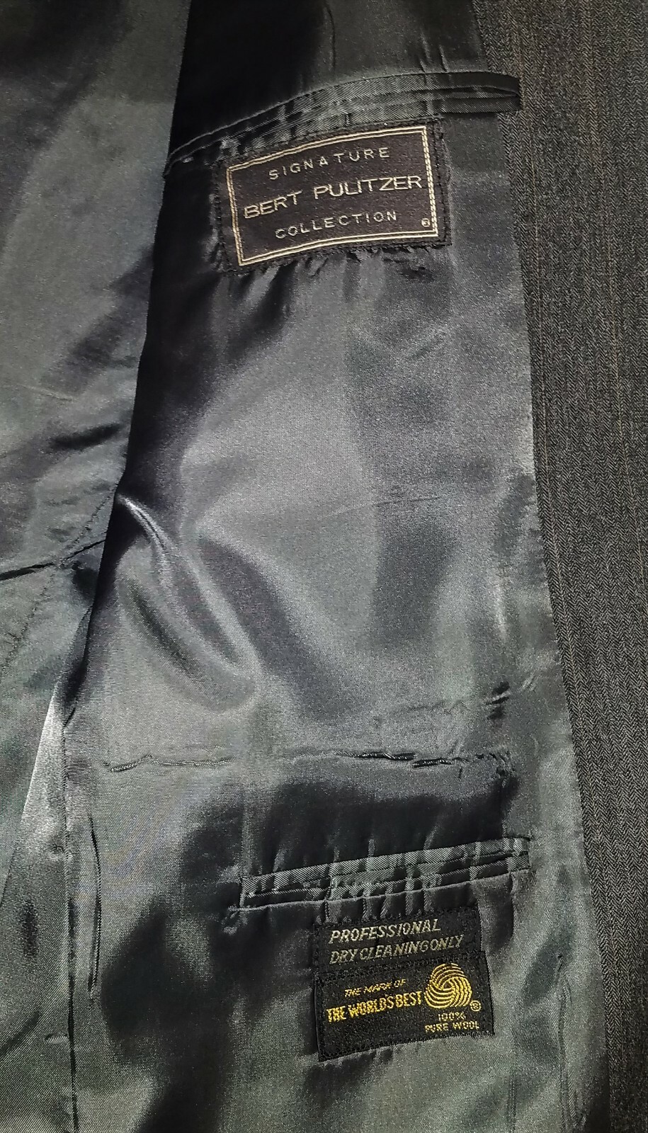 Bert Pulitzer Collection 42 R Men’s 2 Piece 2 Button Suit Gray Striped ...